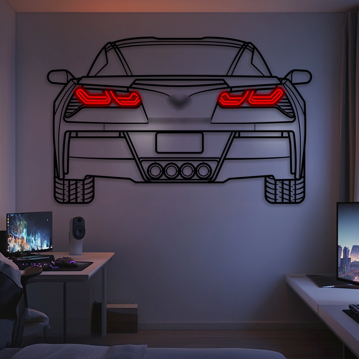 Neon & Persfective Car – Enova Art